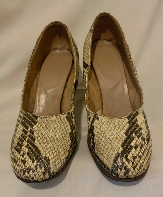 1940s Faux python pumps - Gem