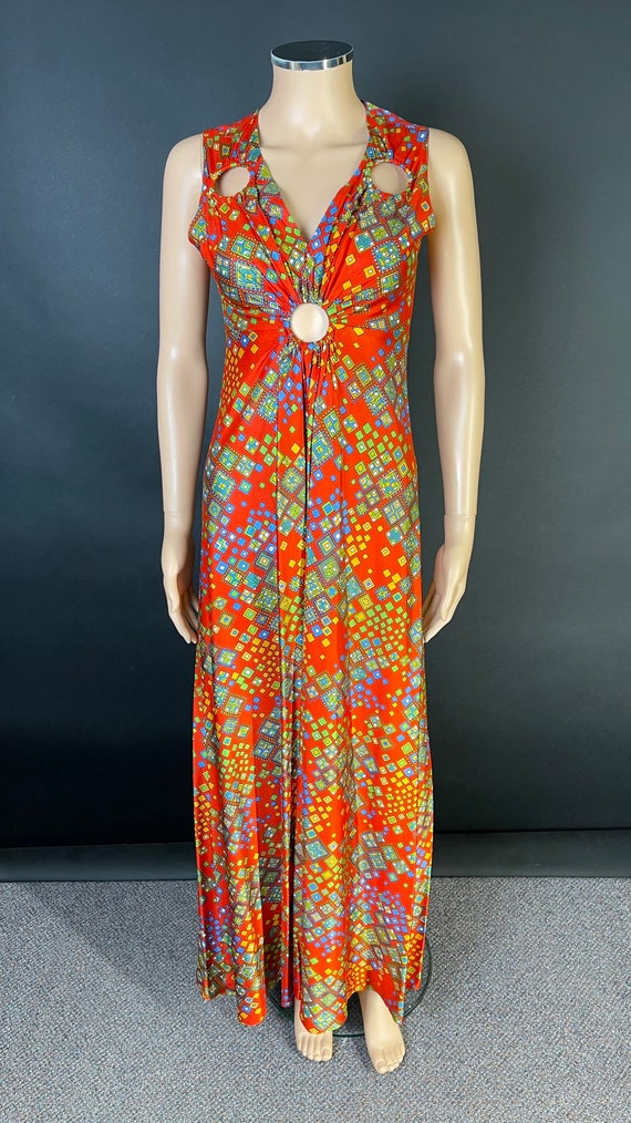 Gorgeous 1970s Sexy Maxi Dress Gem