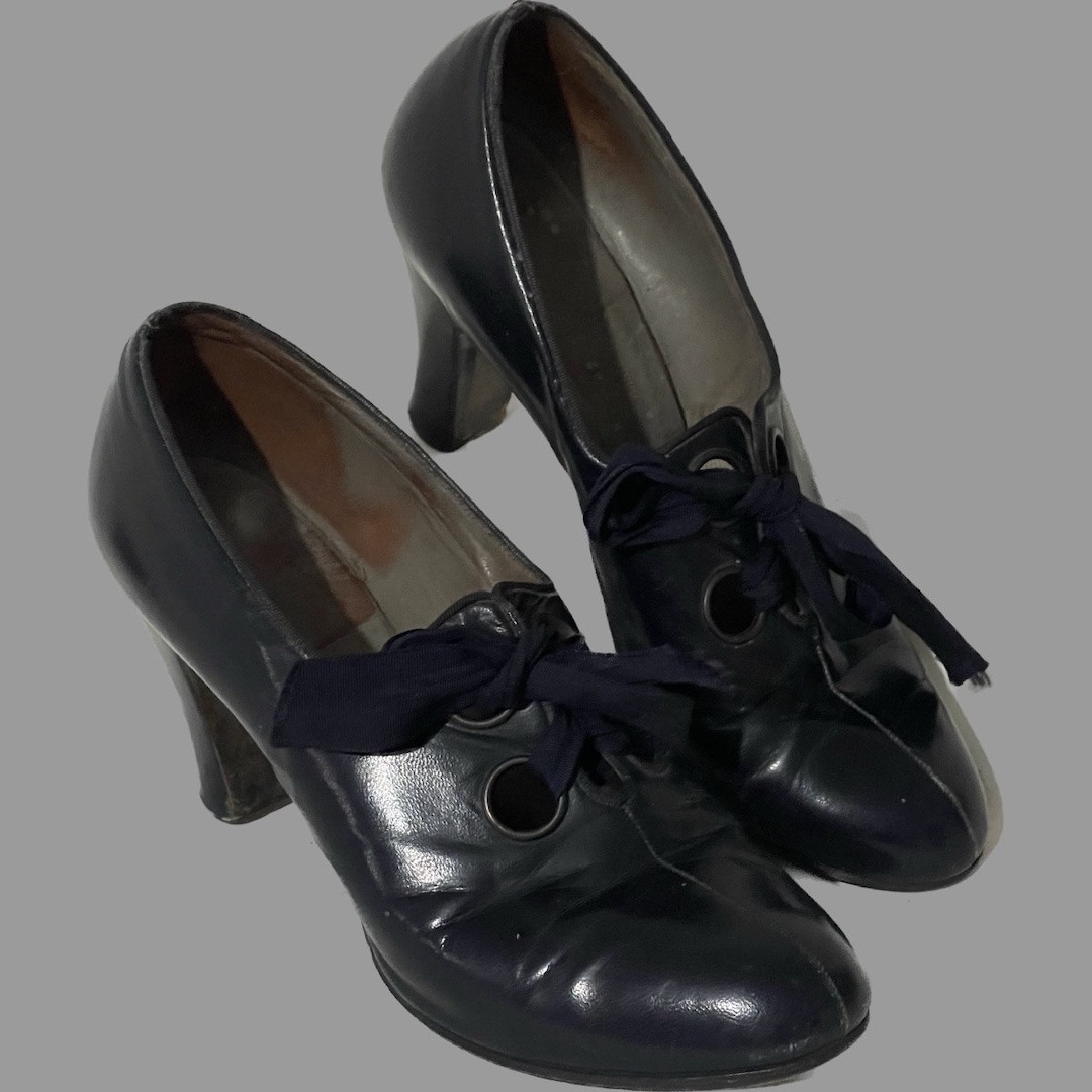 Really Cute 1930’s Leather Pumps (approx Uk Size 3.5) - Etsy