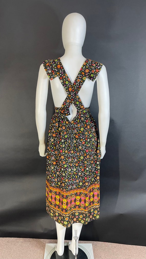 Really cute 1970’s floral pinafore prairie summer dre… - Gem
