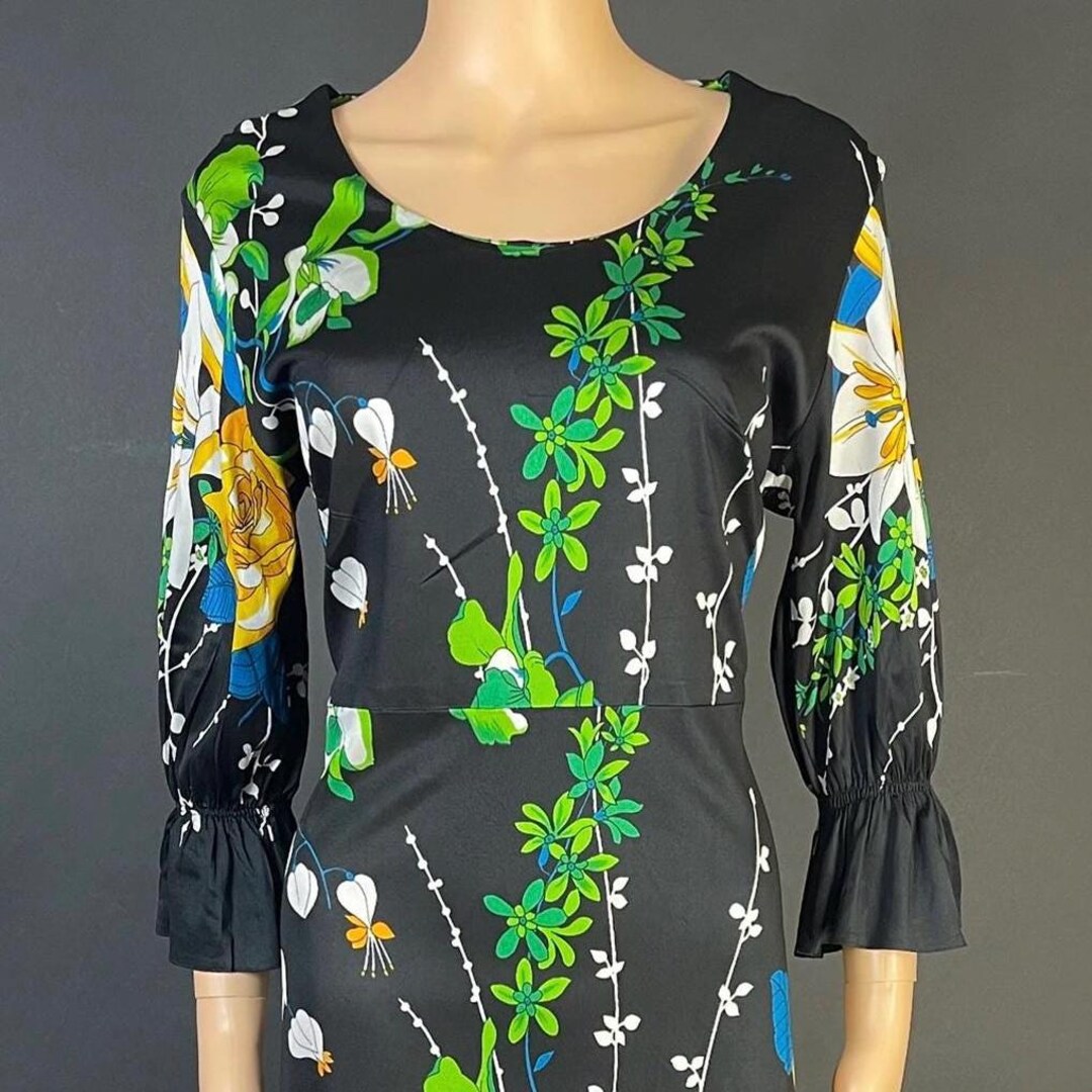 Fab 1970’s Volup Floral Maxi Dress ( 40” Bust ) - Etsy