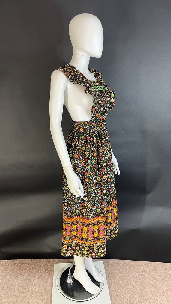 Really cute 1970’s floral pinafore prairie summer dre… - Gem