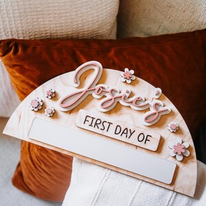 First Day of School Sign, Kids Photo Prop, Children Reusable Dry Erase ...