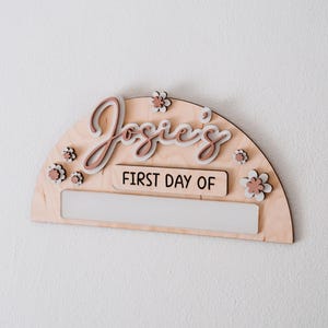 First Day of School Sign, Kids Photo Prop, Children Reusable Dry Erase ...