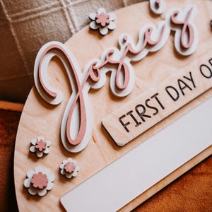 First Day of School Sign, Kids Photo Prop, Children Reusable Dry Erase ...