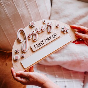 First Day of School Sign, Kids Photo Prop, Children Reusable Dry Erase ...