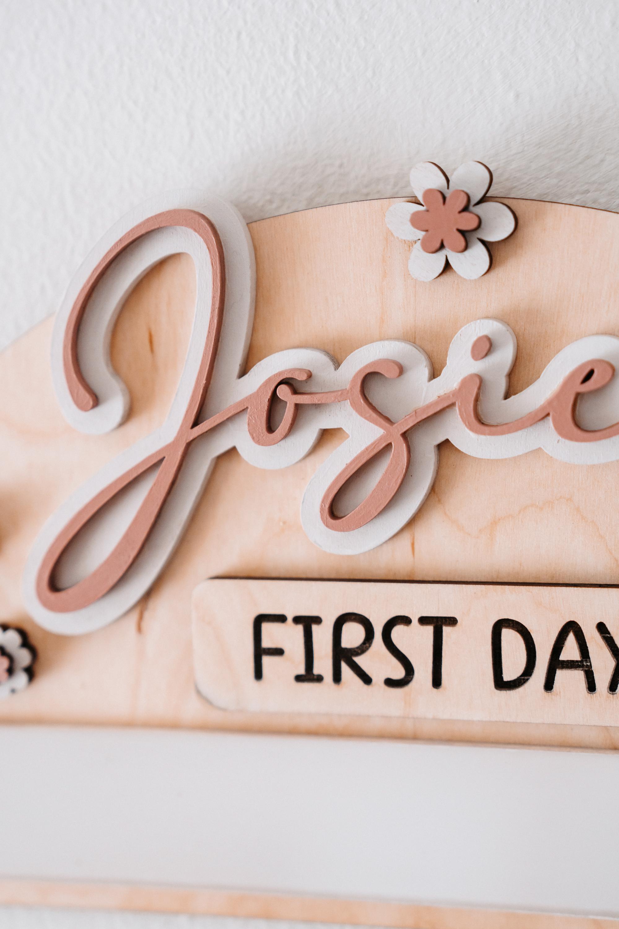 First Day of School Sign, Kids Photo Prop, Children Reusable Dry Erase ...