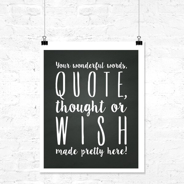 Chalkboard Quote - Etsy