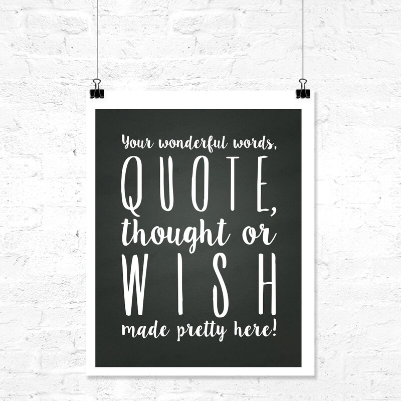 Chalkboard Words - Etsy