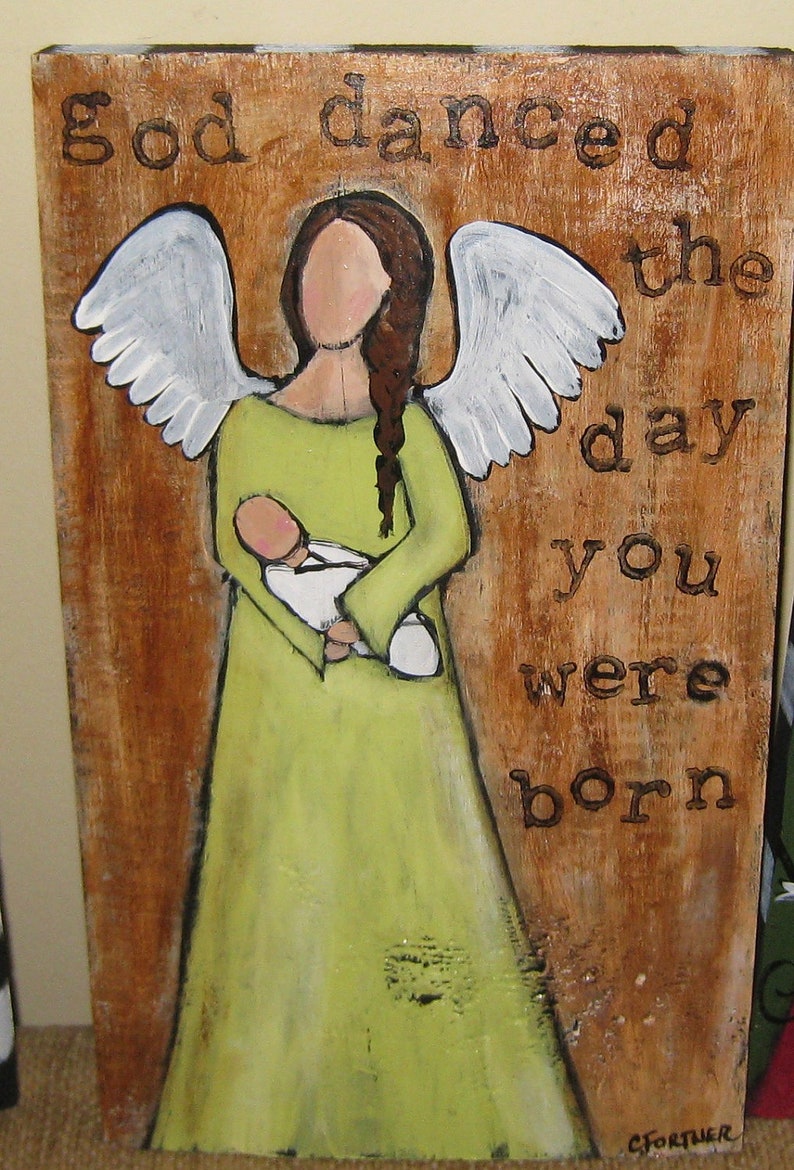 God Danced the Day You Were Born :original Acrylic on Wood Painting - Etsy