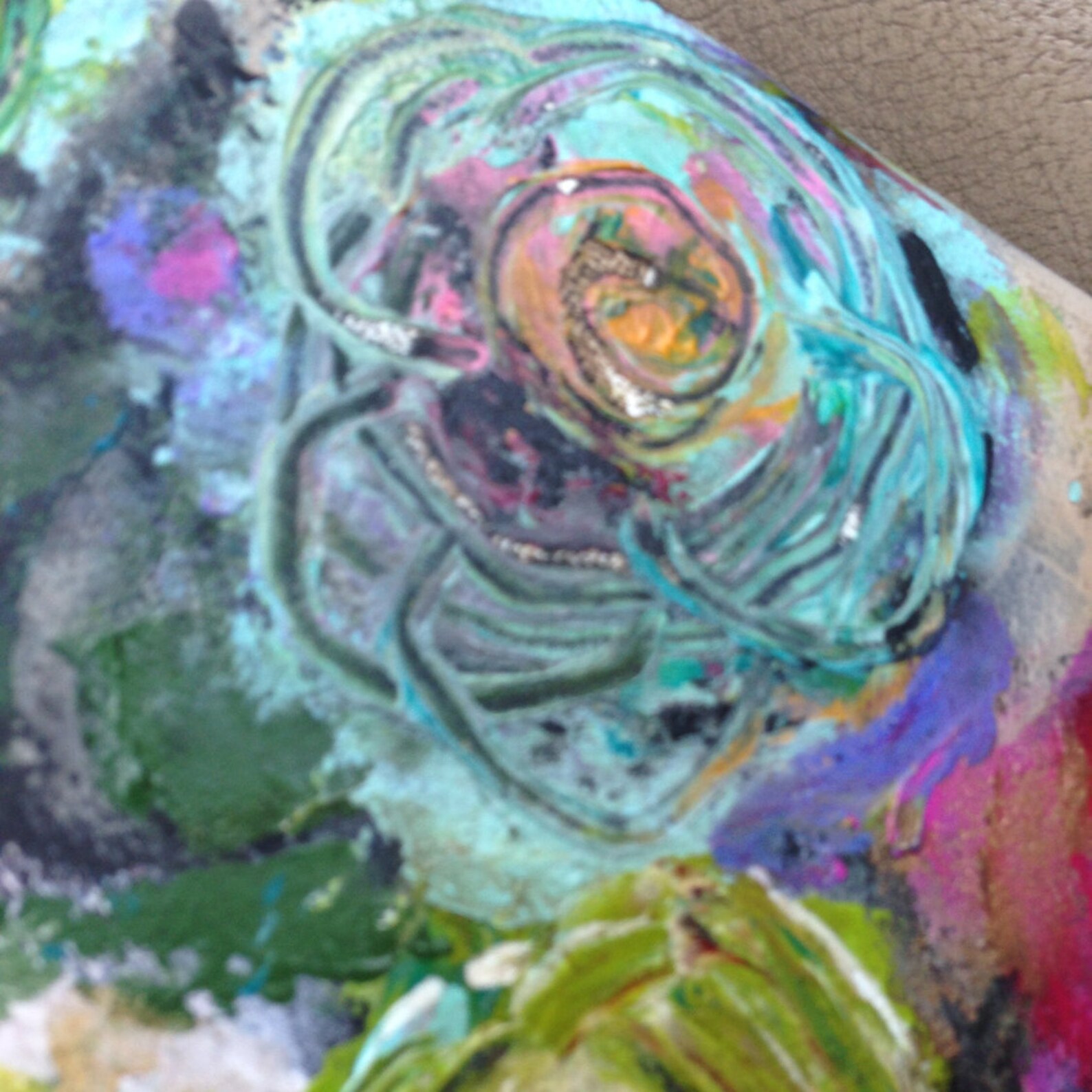 Abstract Funky Flowers Acrylic Painting - Etsy