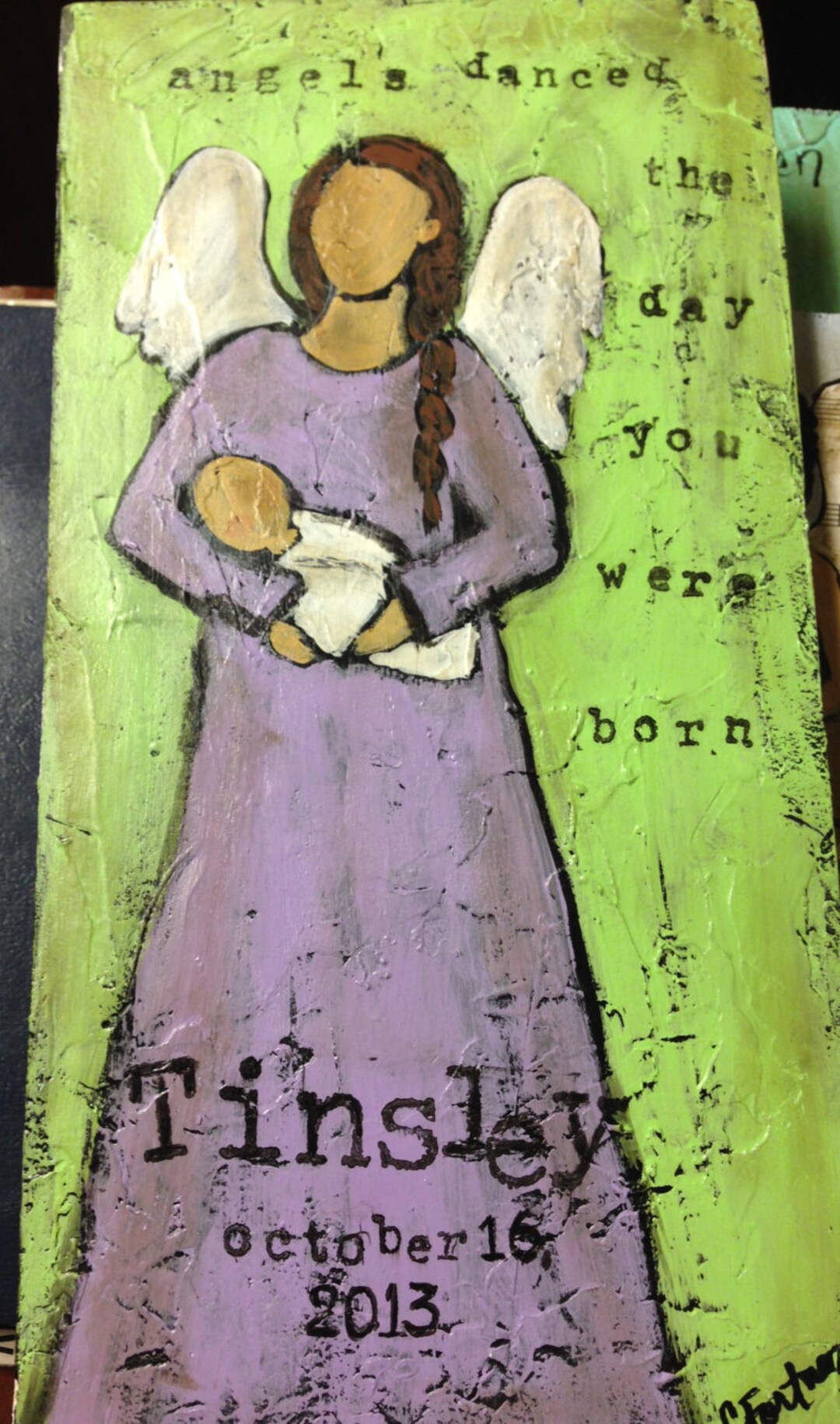 God Danced the Day You Were Born :original Acrylic on Wood Painting - Etsy