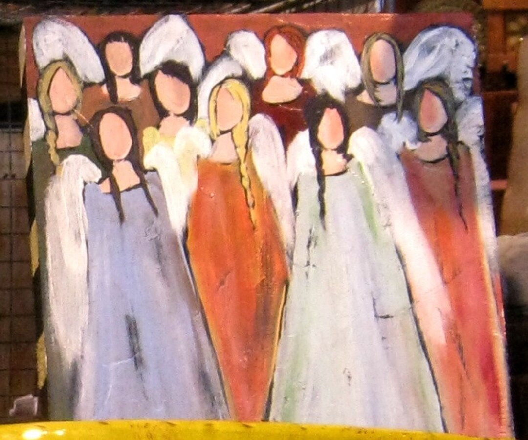 Gathering of Angels Original Painting by Cynthia Fortner - Etsy