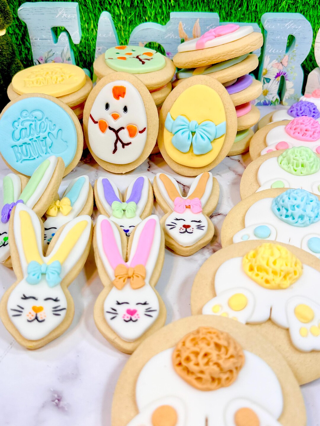72 Easter Bundle Sugar Cookies With Fondant. 6 Dozens. Easter Sugar ...