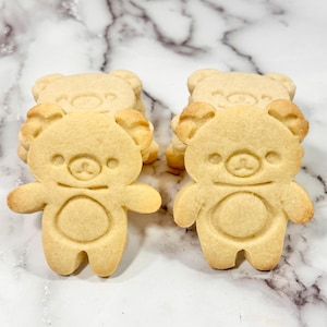 Plain Rilakkuma and Korilakkuma Sugar Cookies - No Royal Icing or ...