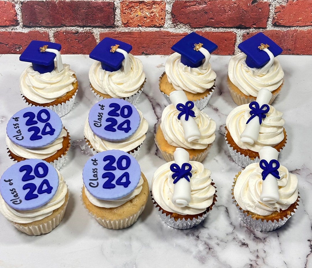 Graduation Cupcake Fondant Toppers. Great to Decorate Your Cupcakes on ...