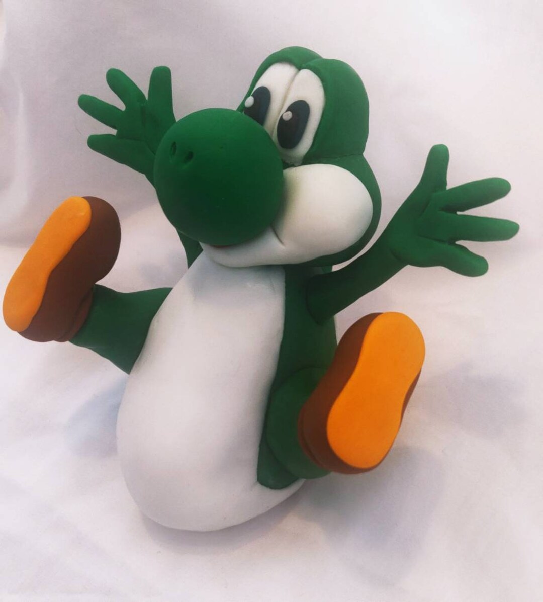 3D Yoshi Jumping Fondant Topper. 5" Tall. - Etsy