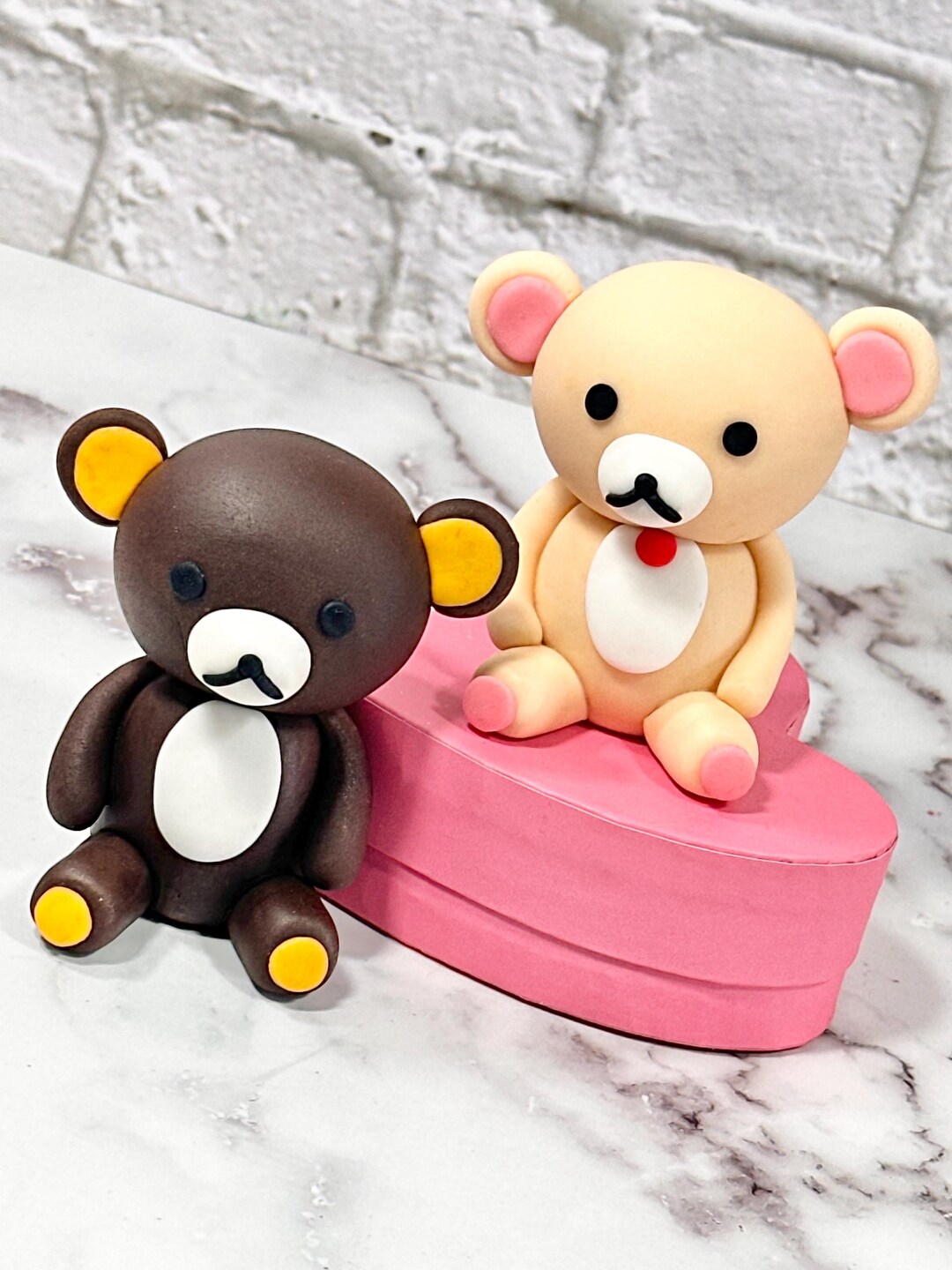 3D Rilakkuma and Korilakkuma Cake Fondant Toppers. - Etsy