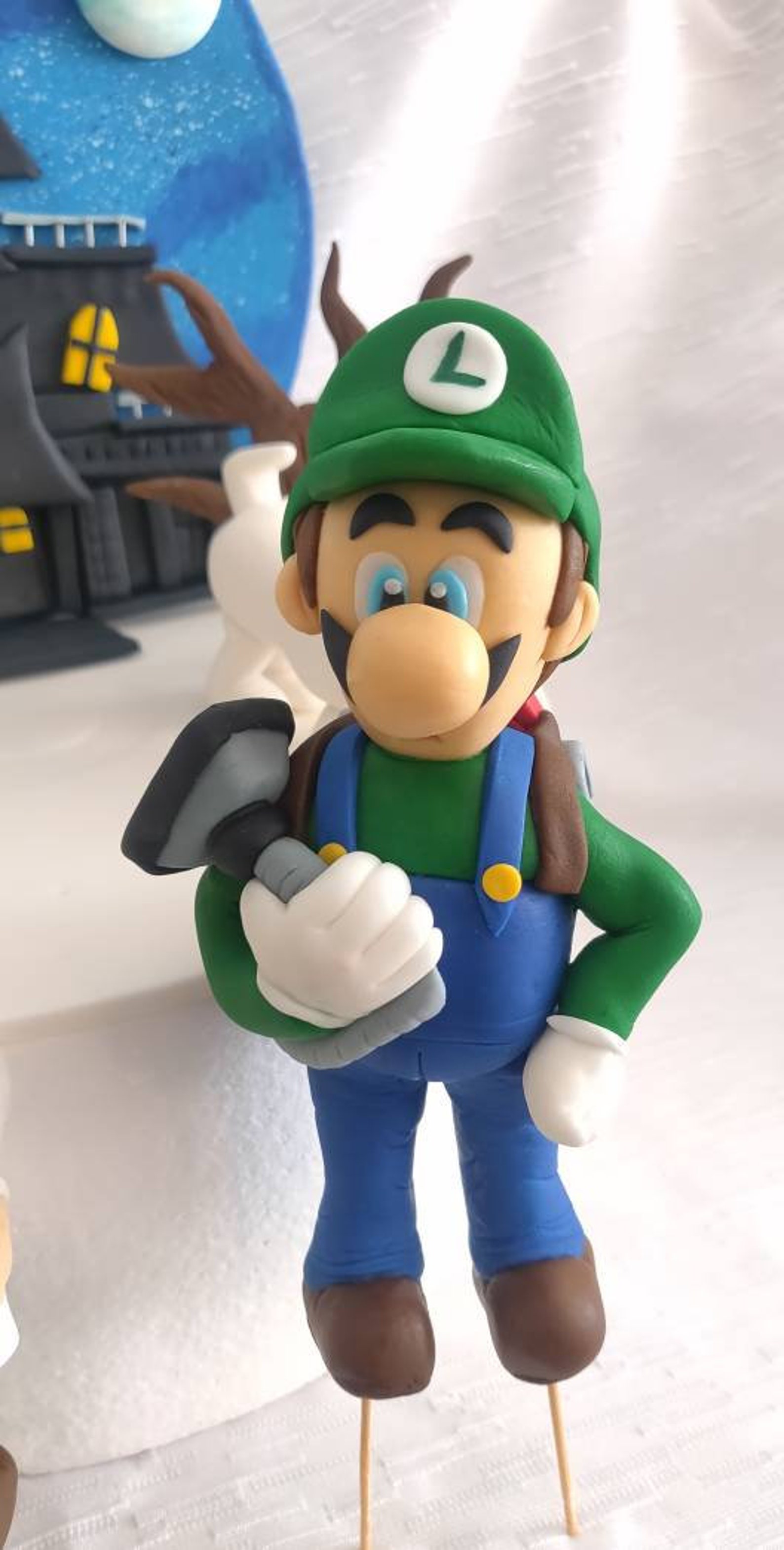 3D Luigi's Mansion Fondant Toppers 2D Mansion With 3D - Etsy