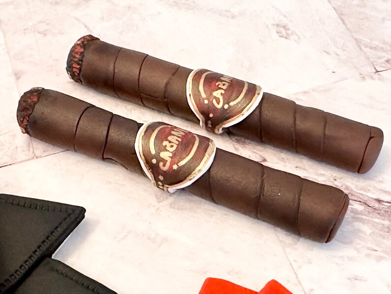 3D Cigars and 2D Tuxedo Fondant Toppers. - Etsy