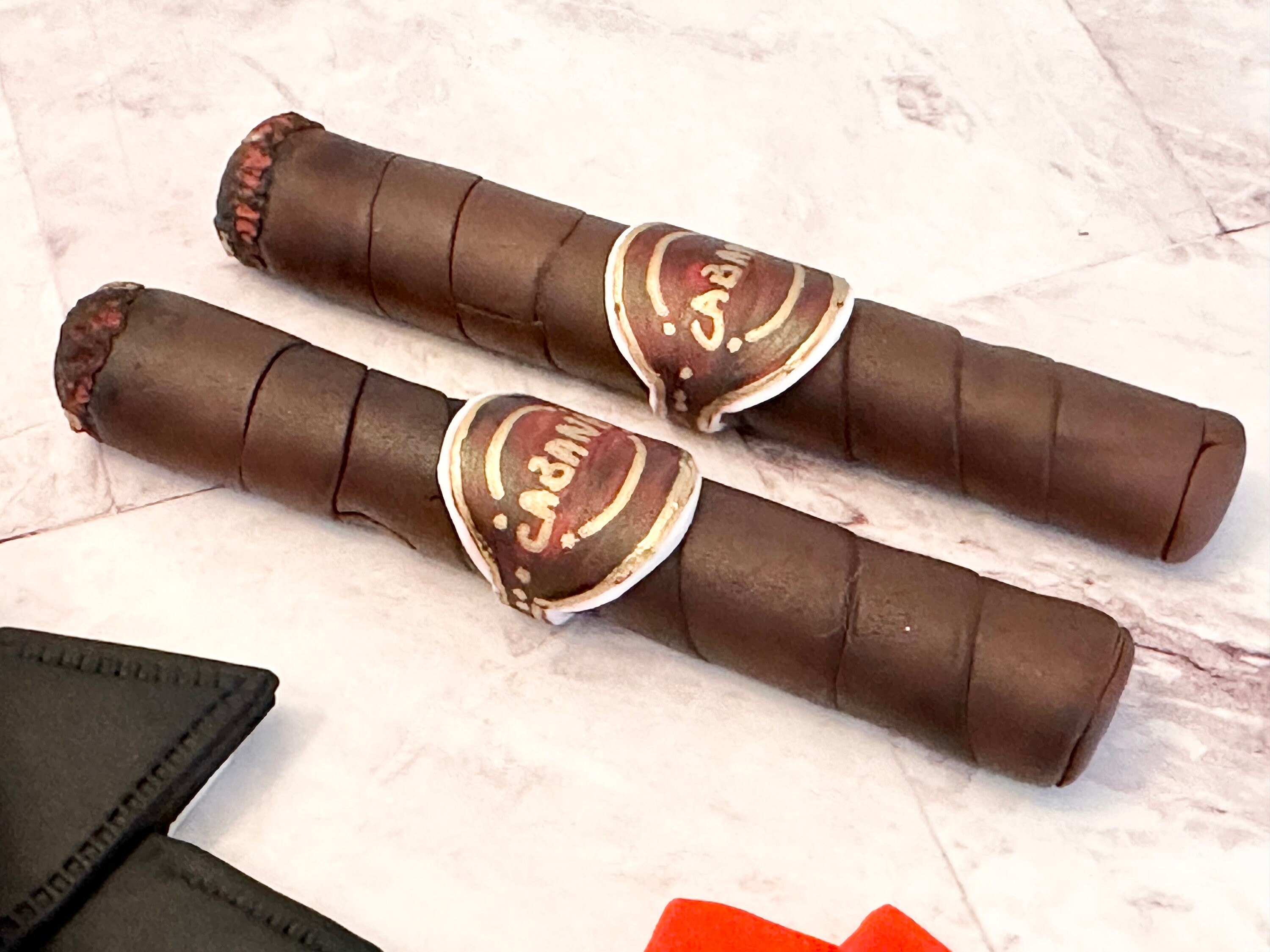 3D Cigars and 2D Tuxedo Fondant Toppers. - Etsy