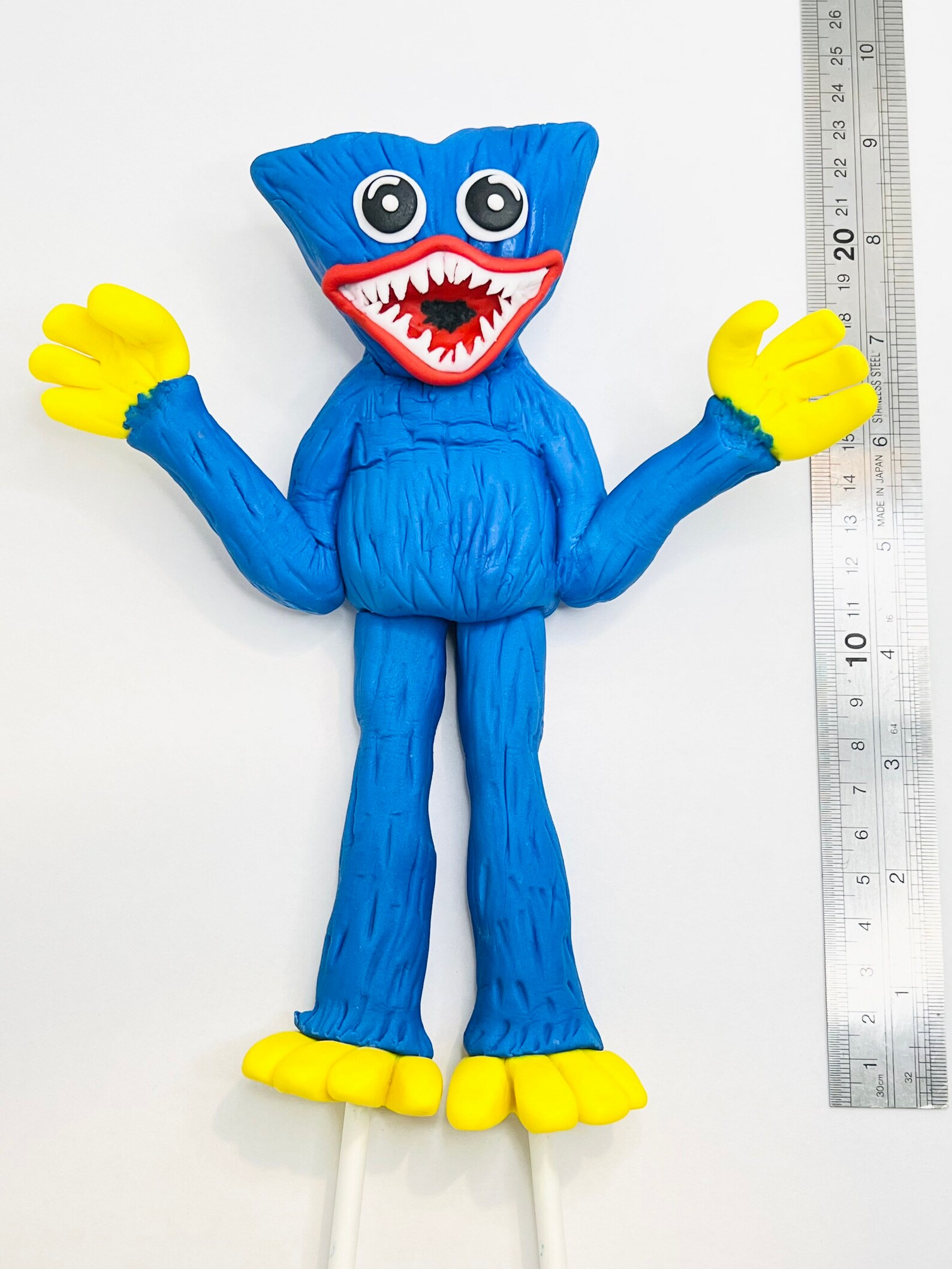 3D Huggy Wuggy Character and Logo Sign Fondant Toppers. | Etsy India