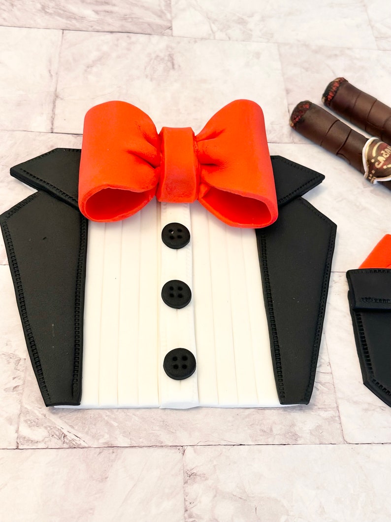 3D Cigars and 2D Tuxedo Fondant Toppers. - Etsy