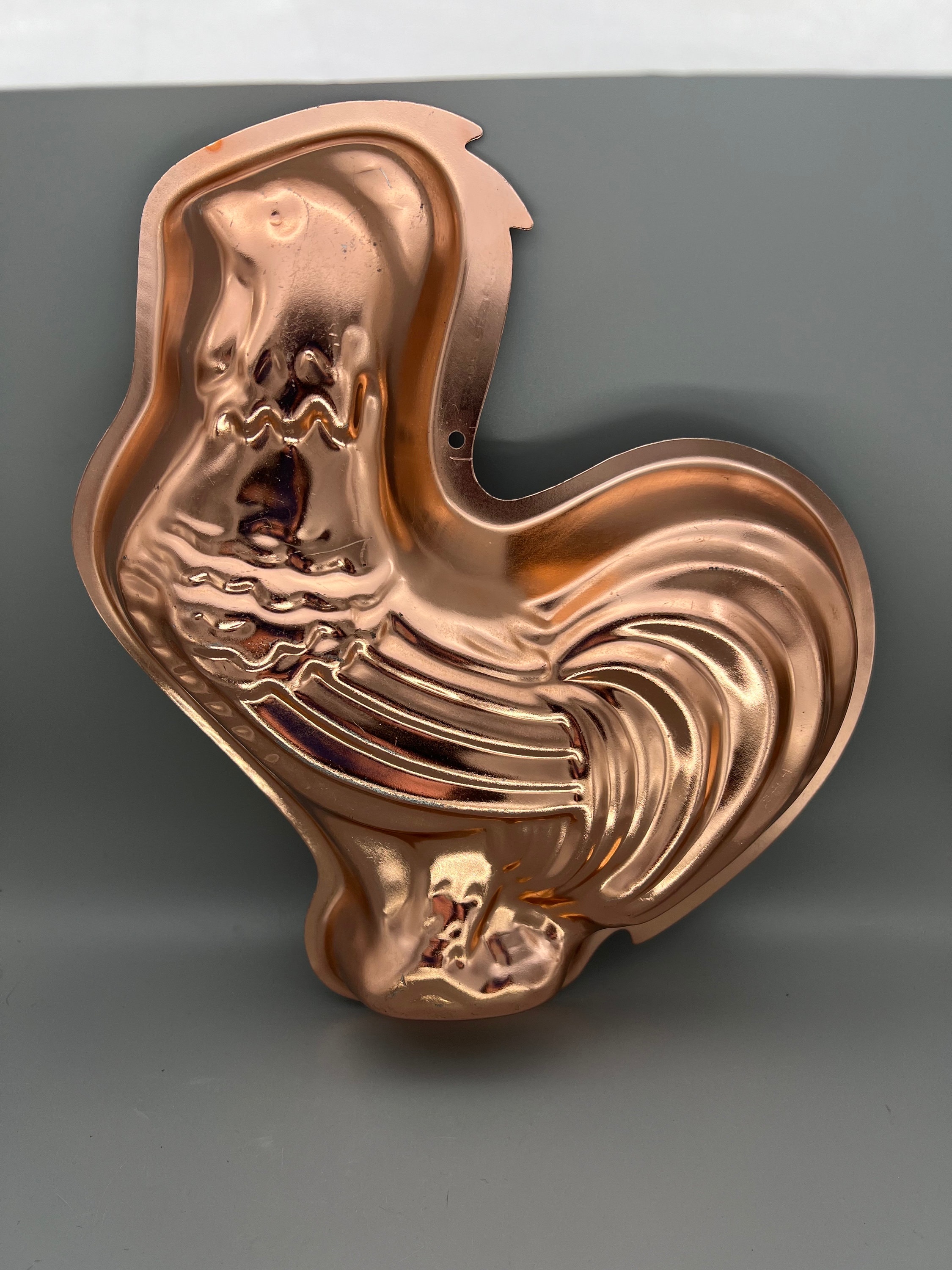 Copper Rooster Mold, Wear-ever, Farmhouse Kitchen, Jello Aspic Pan ...