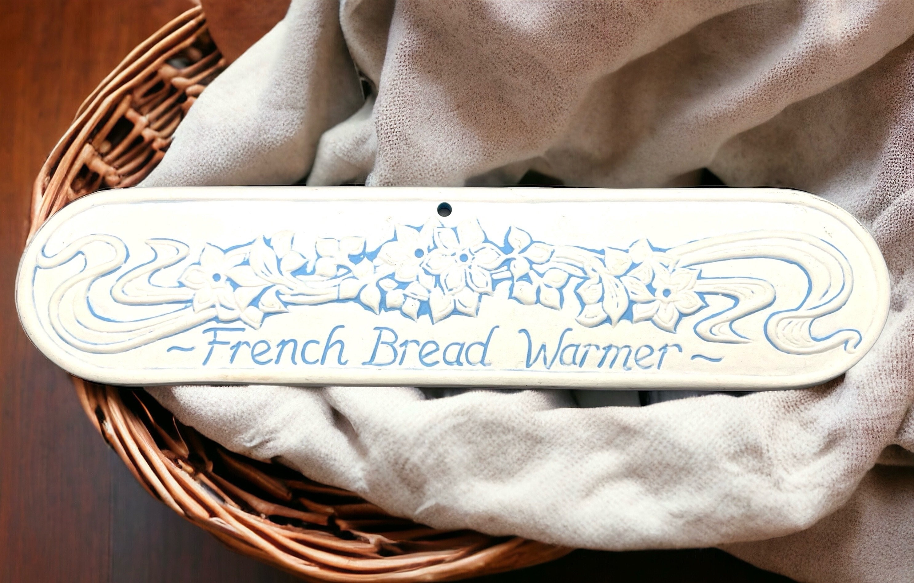 Ceramic Bread Warmer for Bread Basket, Hangs on Wall, French Country ...