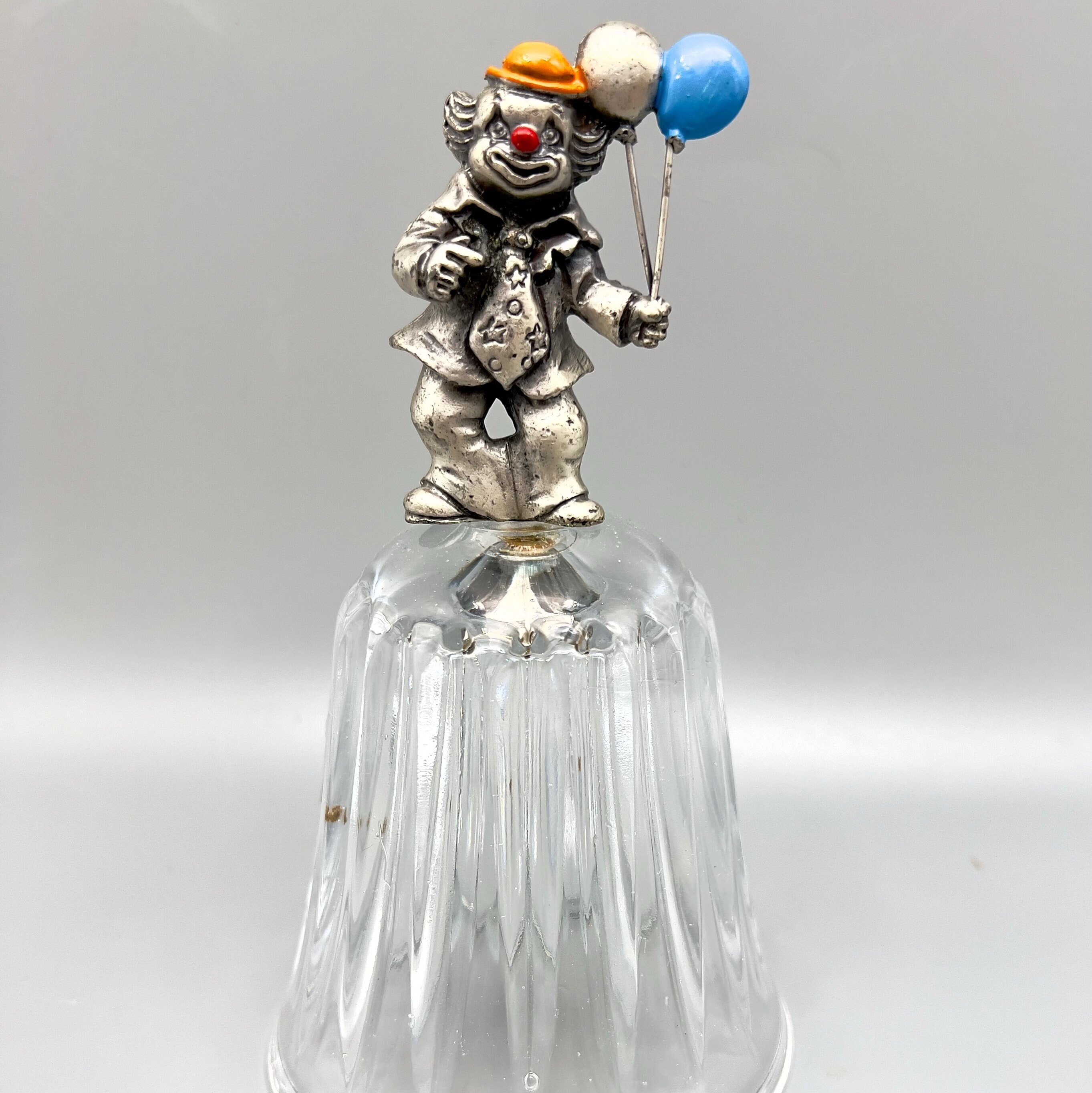 Balloon Clown Bell, Vintage George Good, Pewter and Glass, Rare - Etsy