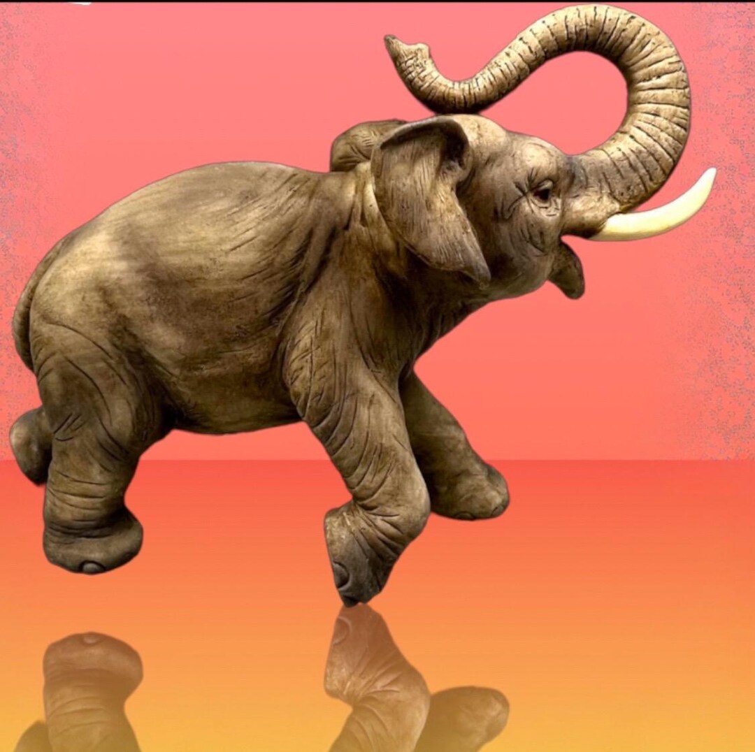 Elephant Figurine, Andrea by Sadek, Realistic 7994, Japan - Etsy