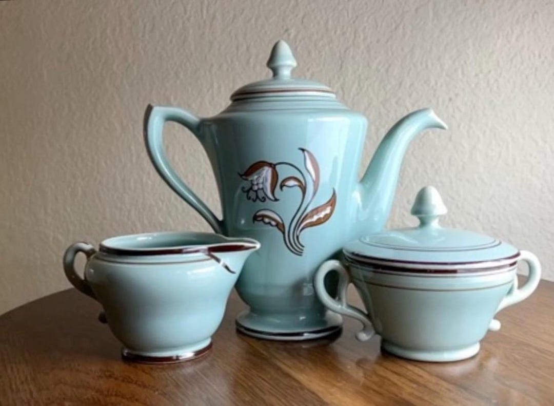 Frederik Lunning Tea or Coffee Set, Scandinavian Design, Stylized Lily ...