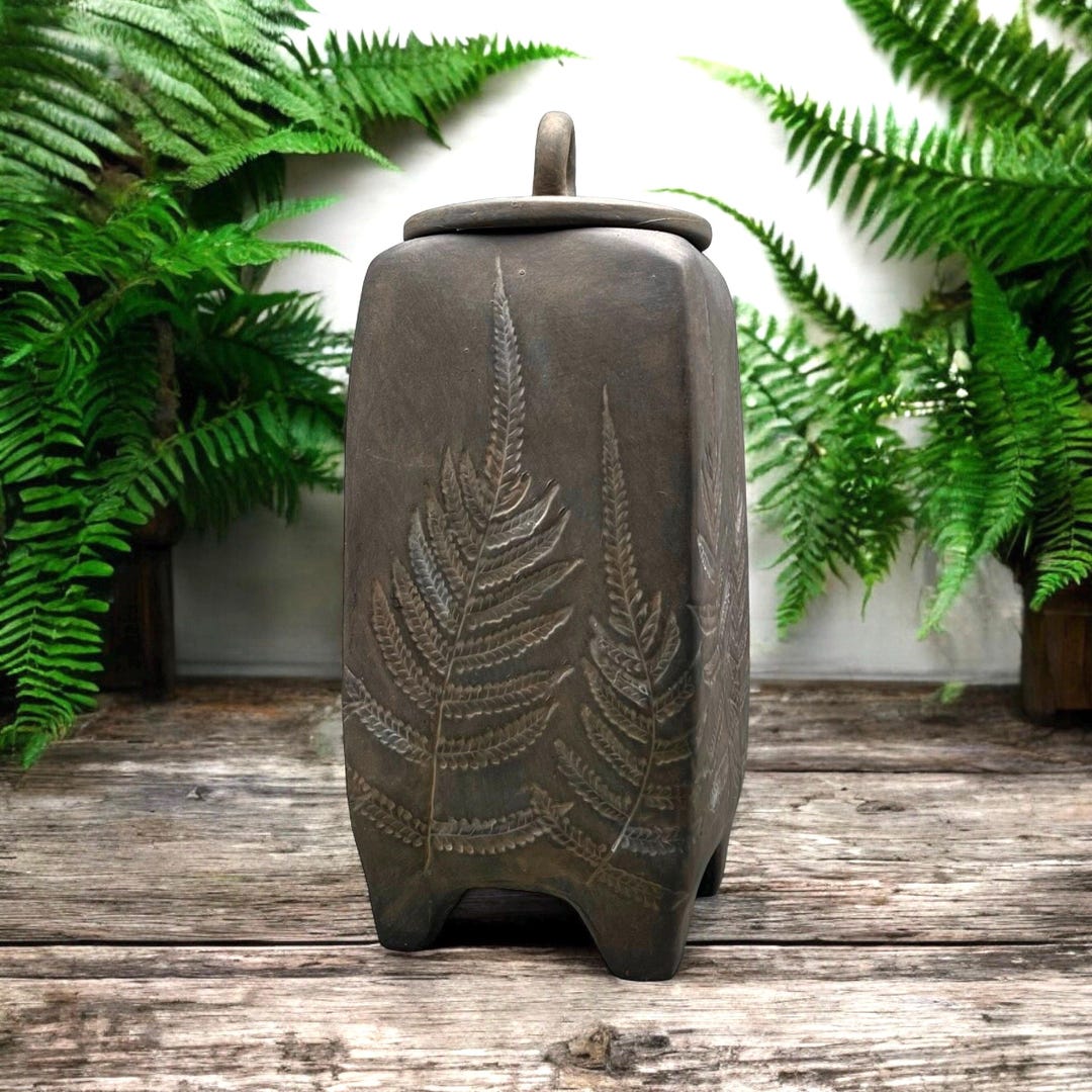 Bella Casa Italian Fern Canister, Kitchen Canister Decor, Lidded ...