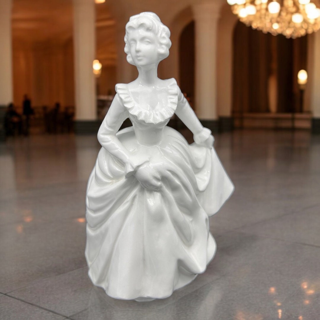 Victorian Lady in White, Rare Duncan Royale, Large Figurine - Etsy