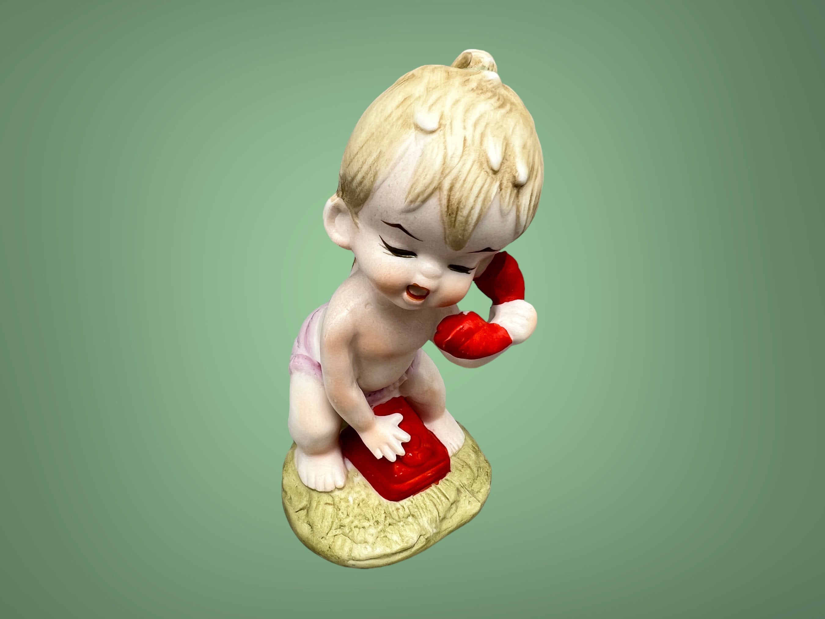 Baby on Telephone Leftons Japan Figurine Vintage Figure - Etsy