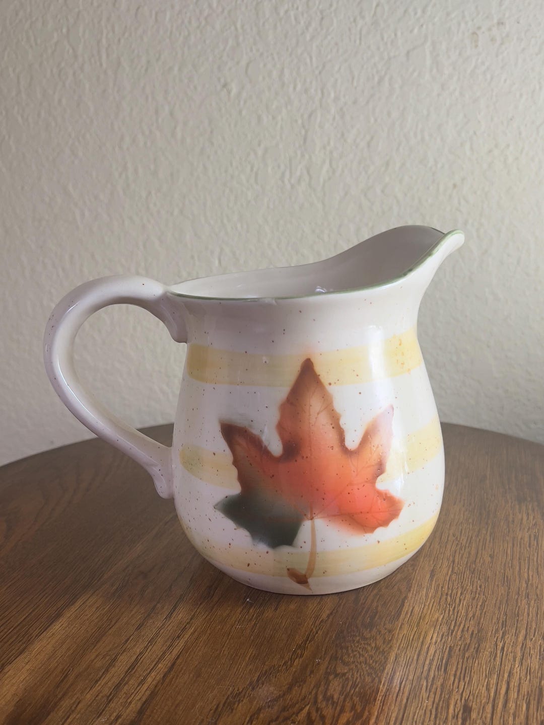 Autumn Leaf Pitcher, Vintage Fall Vase, Tableware, Drinkware - Etsy