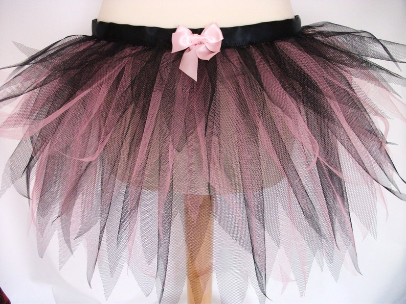 Ladies Adult Black Pale Pink Half Tutu Bustle Net Over Skirt | Etsy