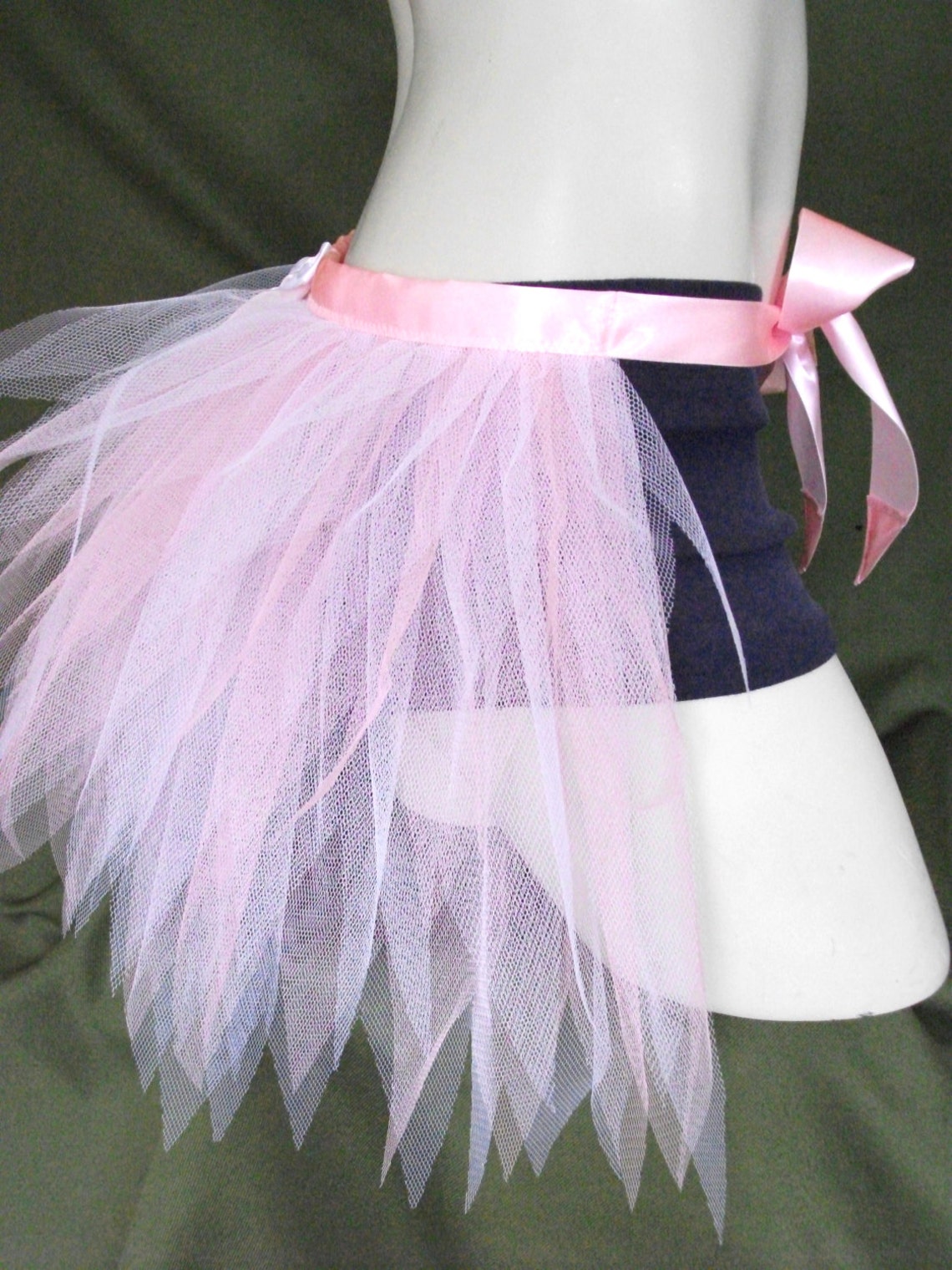 Ladies Adult White Pale Pink Half Tutu Bustle Net Over Skirt | Etsy