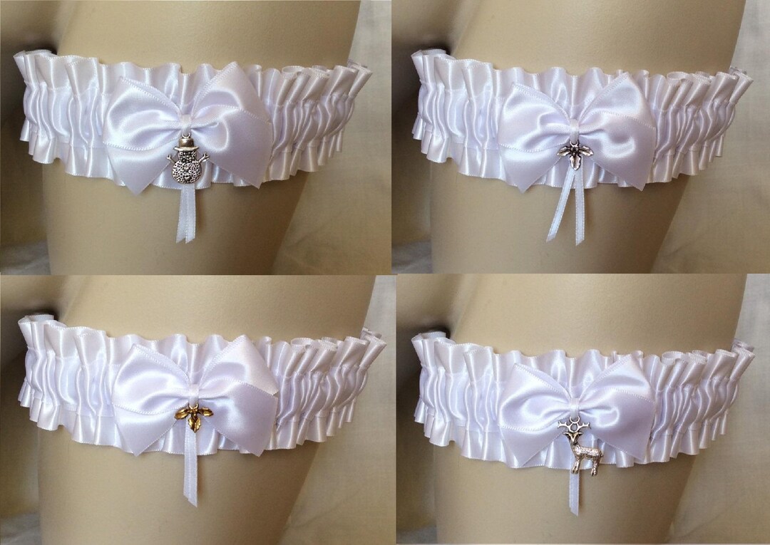White Christmas Garter - Etsy