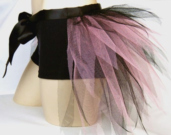 Ladies Adult White Pale Pink Half Tutu Bustle Net Over Skirt | Etsy