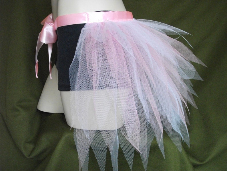 Ladies Adult White Pale Pink Half Tutu Bustle Net Over Skirt | Etsy