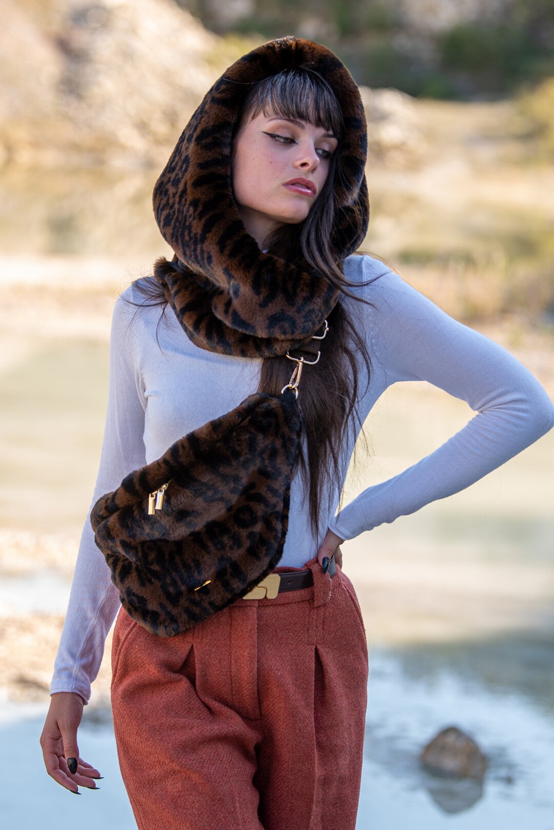 Bénédicte Leopard Faux Fur Fanny Pack - Etsy