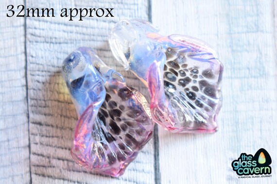 Ghost Handmade Borosilicate Glass Lily Beads - Etsy