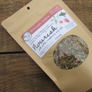 Nourish Herbal Tea Nettles, Oatstraw, and Raspberry Leaf Tea Organic ...