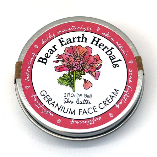 Geranium Face Cream Organic Shea Butter Cream With Organic | Etsy