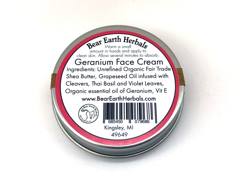 Geranium Face Cream Organic Shea Butter Cream With Organic - Etsy