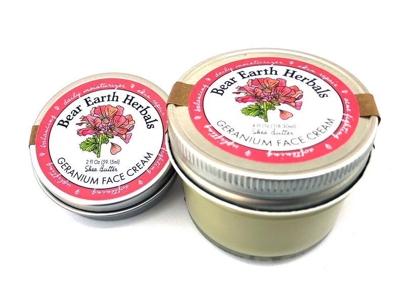 Geranium Face Cream Organic Shea Butter Cream With Organic - Etsy