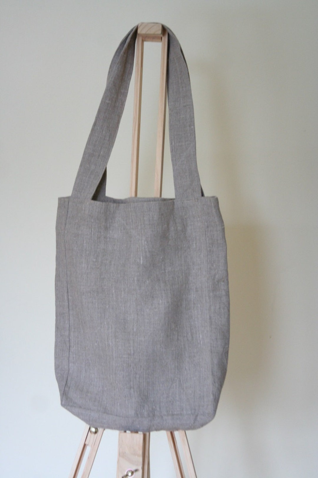 Linen Tote Bag/ Natural Linen Color - Etsy