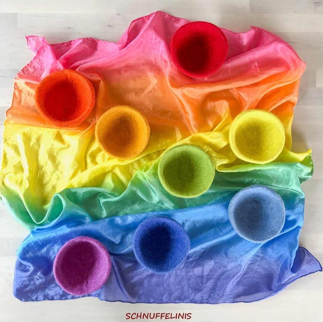Rainbow Blanket, Rainbow Scarf Fitting to Our Rainbow Felt Bowls ...