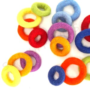 Wool Felt Ringe Montessori, Felt Rings, Stacking Baby Toy, Rainbow ...